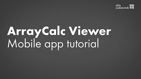 d&b ArrayCalc simulation software tutorials | d&b audiotechnik